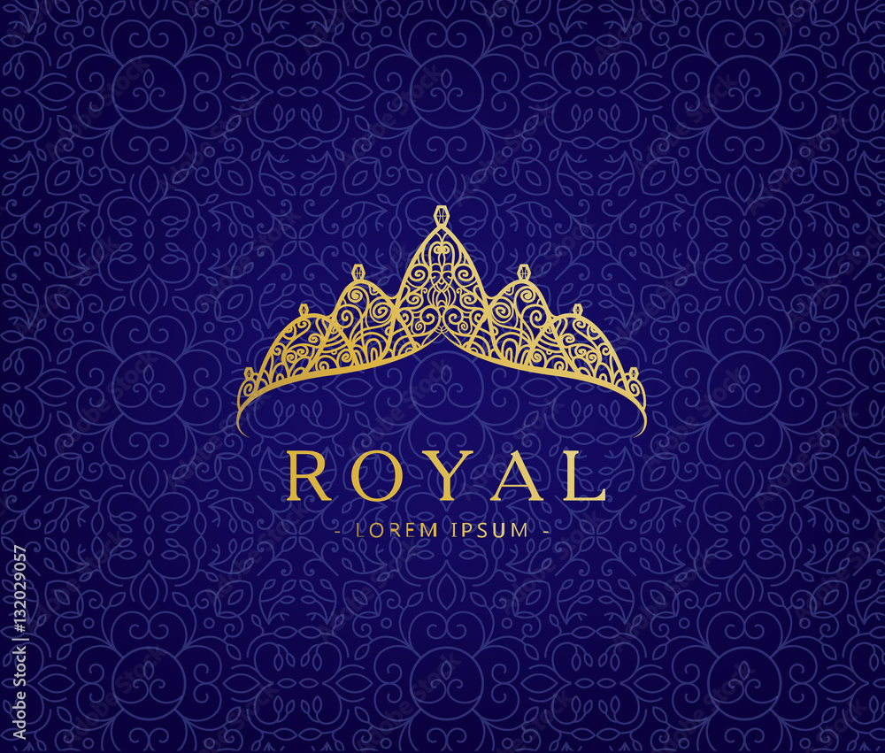 Vecteur Stock Abstract luxury, royal golden company logo icon vector ...