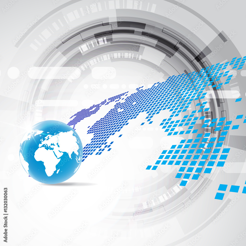Abstract future technology concept background, vector illustration ...