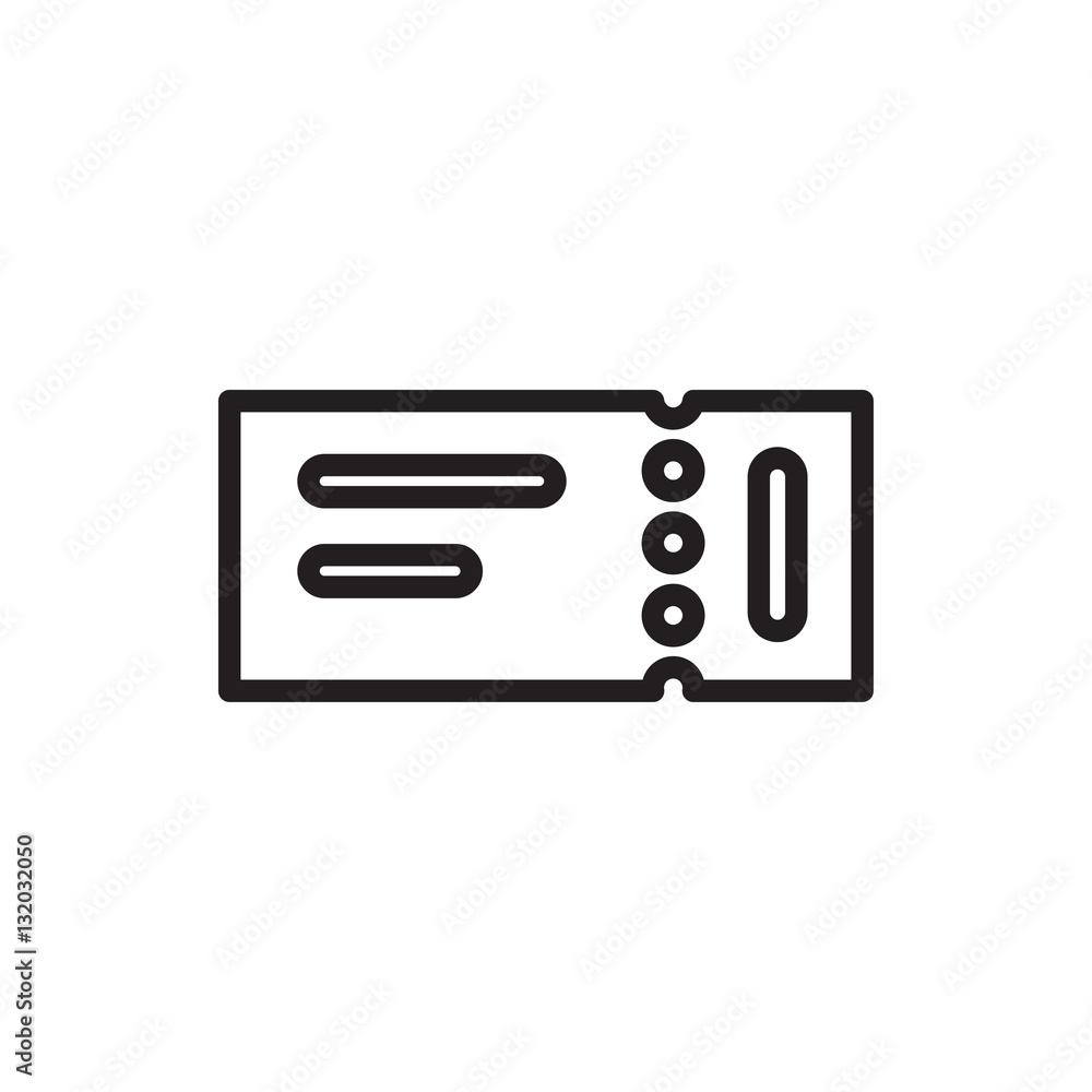ticket icon illustration vector de Stock | Adobe Stock