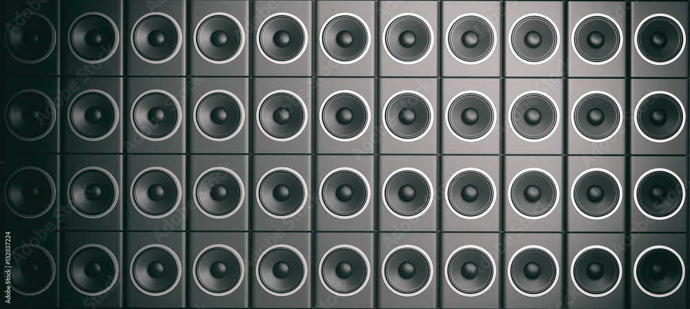 Audio speaker boxes background. 3d illustration Stock Illustration ...