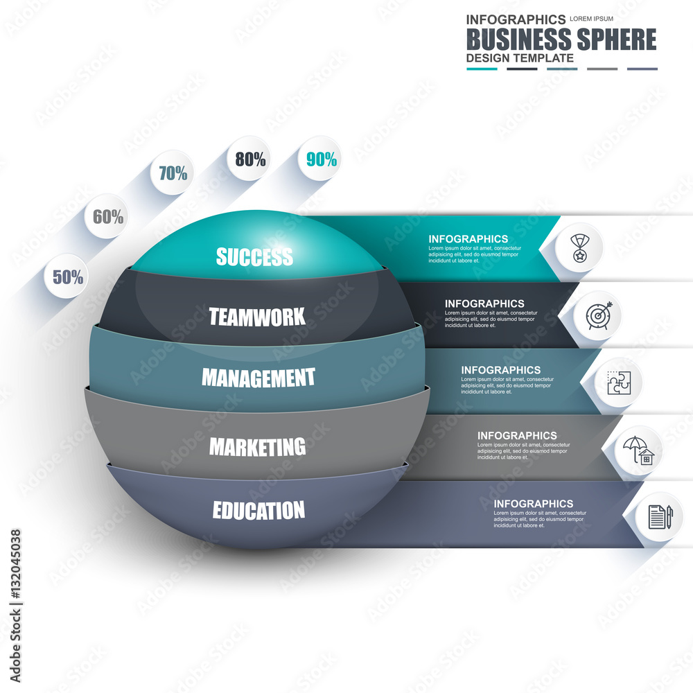 Infographic business sphere data visualization Stock Vector | Adobe Stock