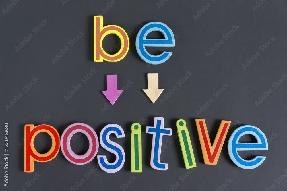 Be positive, do not negative, colorful words on blackboard Stock Photo ...