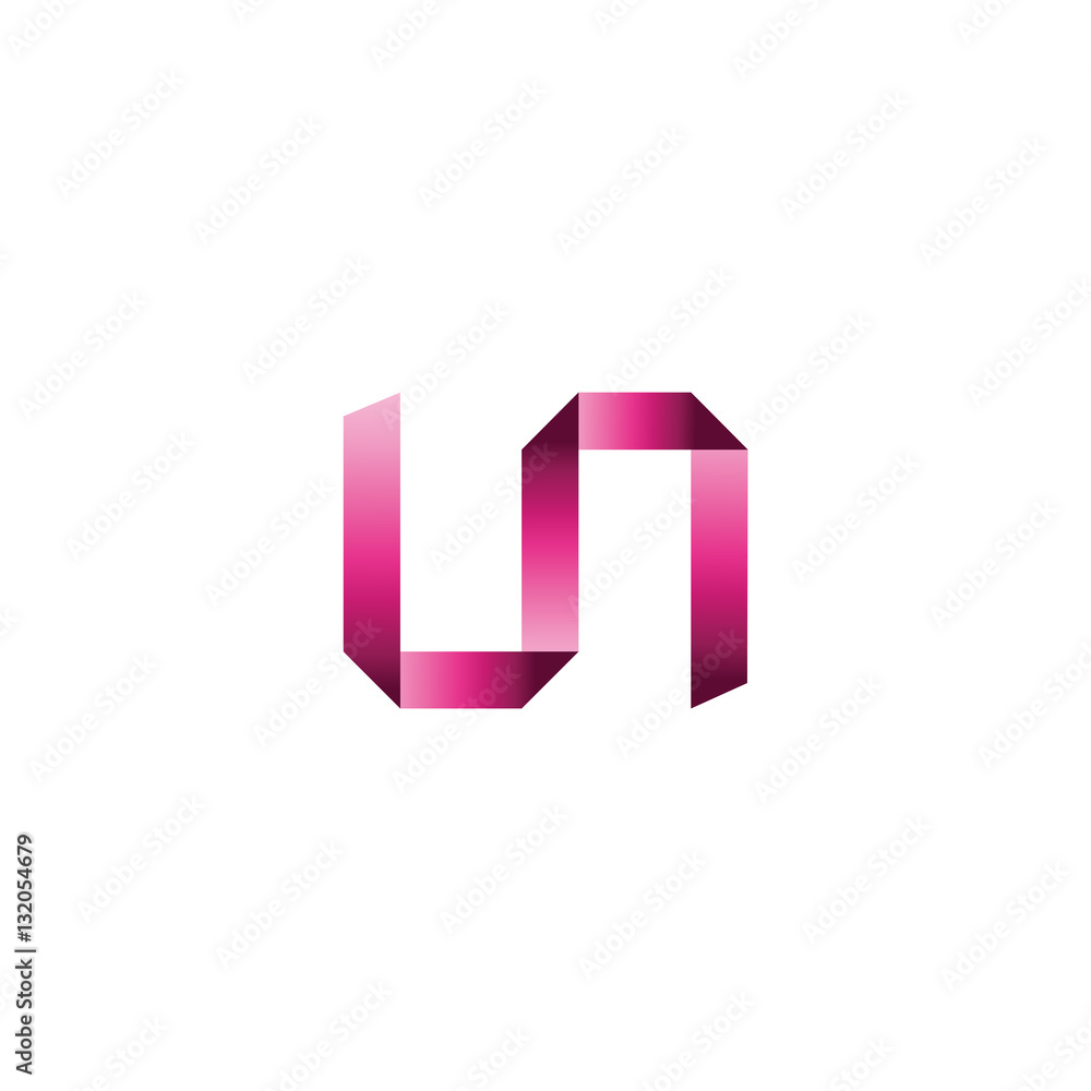 Modern Simple Initial U N Logo Stock Vector | Adobe Stock