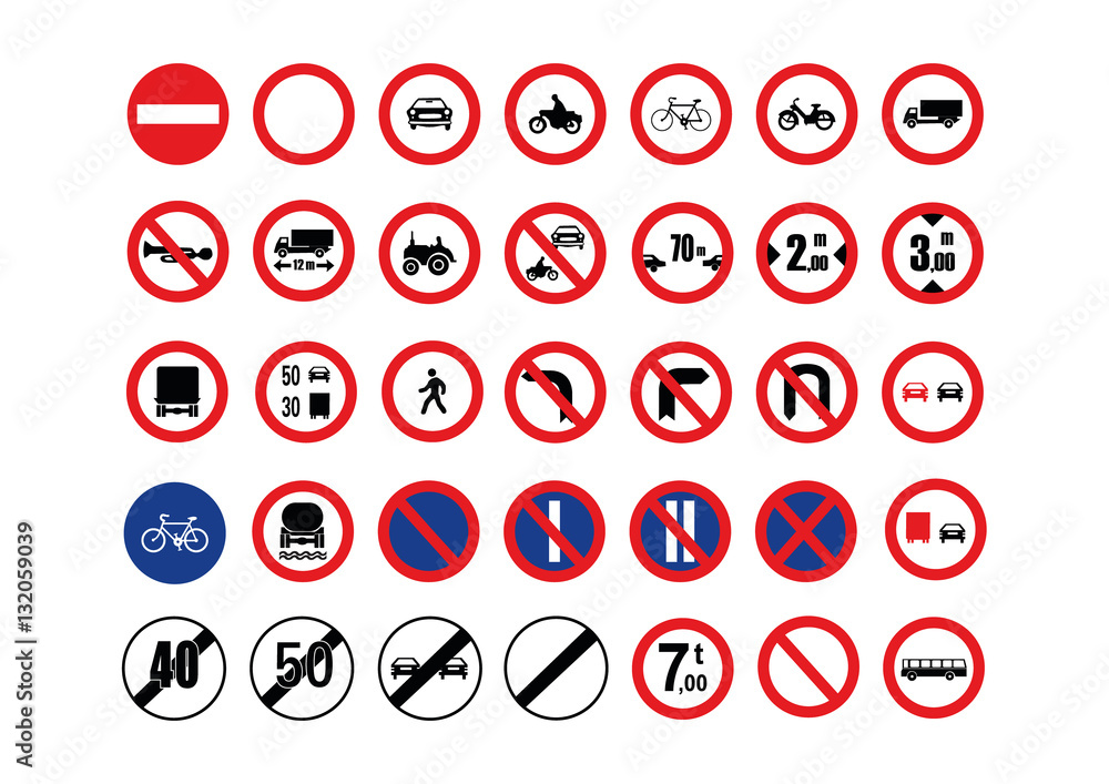 Vetor de Panneau circulation interdit do Stock | Adobe Stock