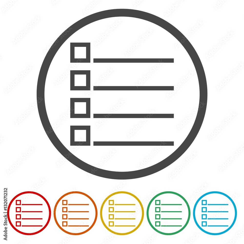 Check list icon, List sign icon Stock Vector | Adobe Stock