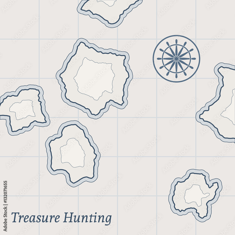 Vector Treasure Map Background Stock Vector | Adobe Stock