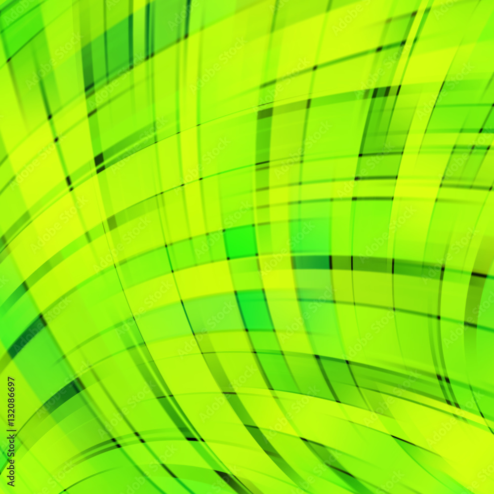 Vector illustration of neon green abstract background with blurred ...