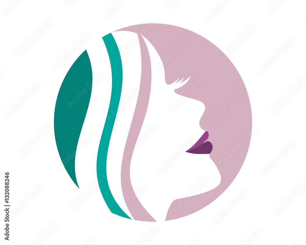 circle ladies feminine icon Stock Vector | Adobe Stock