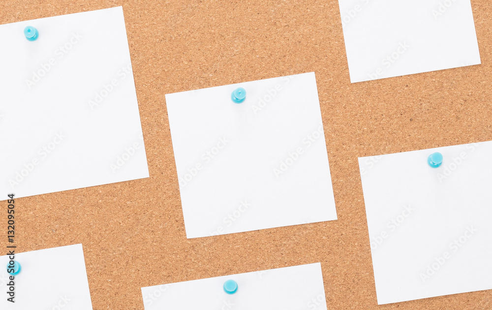 Vintage cork board with note paper Stock Photo | Adobe Stock