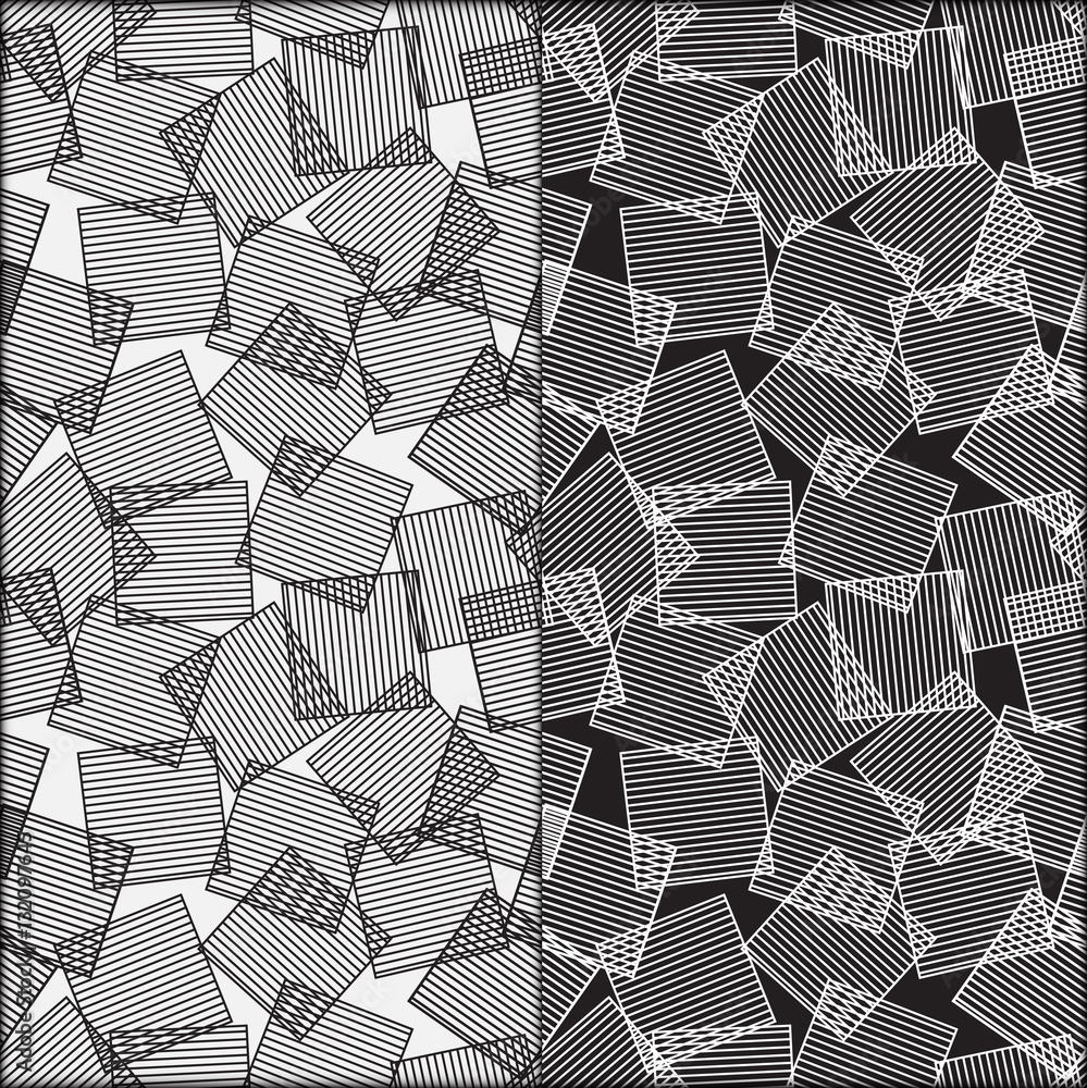 Black and white geometric modern seamless pattern vector background ...