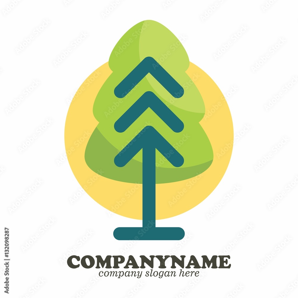 growing tree logo icon vector template Stock Vector | Adobe Stock