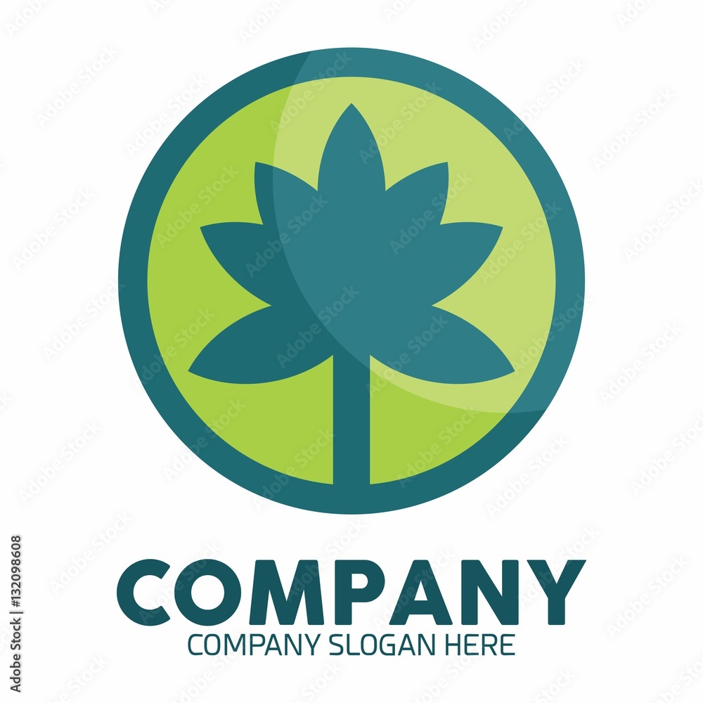 growing tree logo icon vector template Stock Vector | Adobe Stock