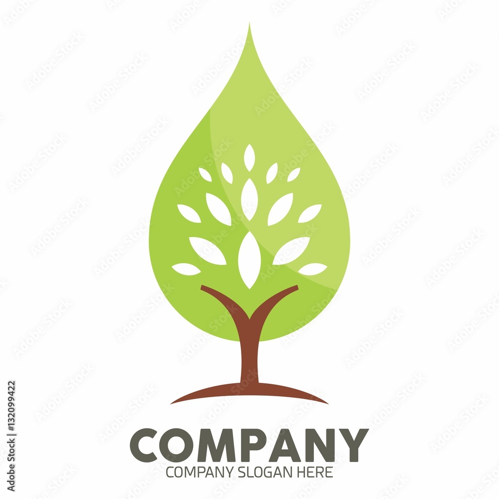 growing tree logo icon vector template Stock Vector | Adobe Stock