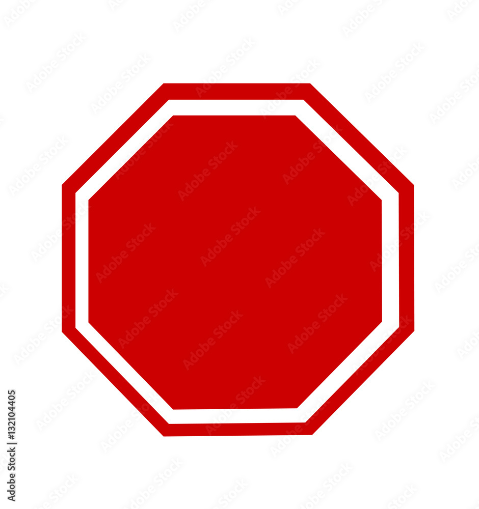 Blank Stop Sign Stock Vector | Adobe Stock