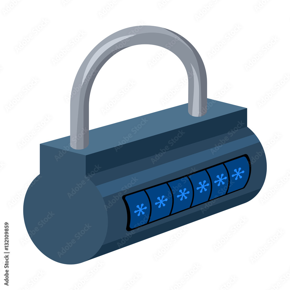 Vecteur Stock Computer password icon in cartoon style isolated on white ...