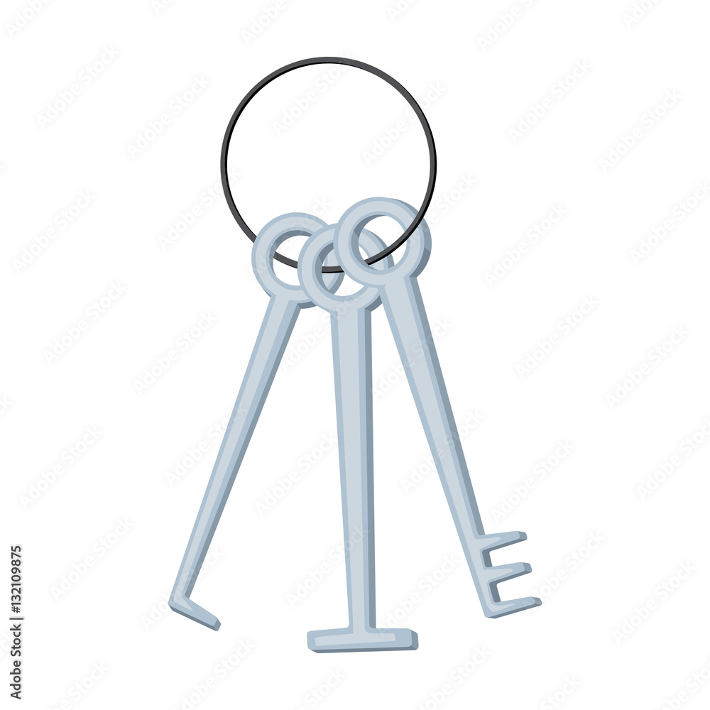 Hacker's lockpicks icon in cartoon style isolated on white background. Hackers and hacking ...
