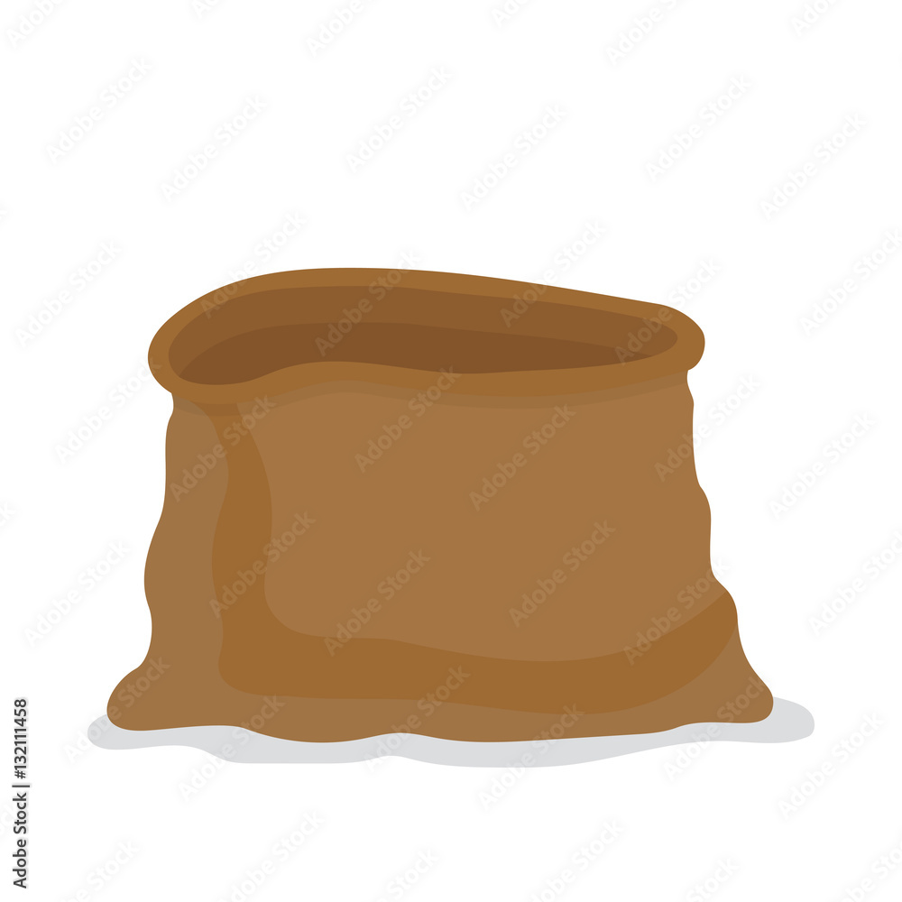 Empty burlap sack. Stock Vector | Adobe Stock