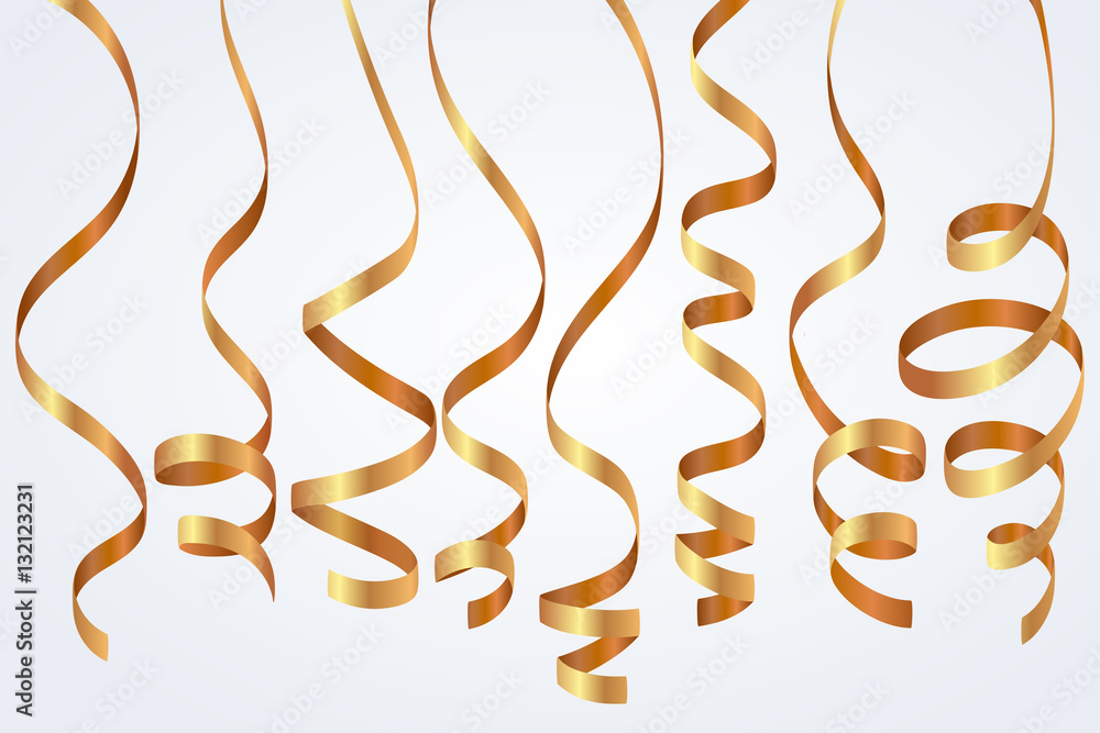 Element of gold ribbon for celebration or party art work Stock Vector ...