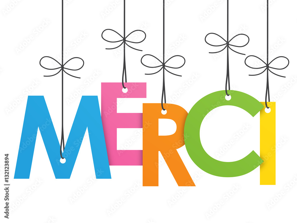 Carte "MERCI" Stock Vector | Adobe Stock