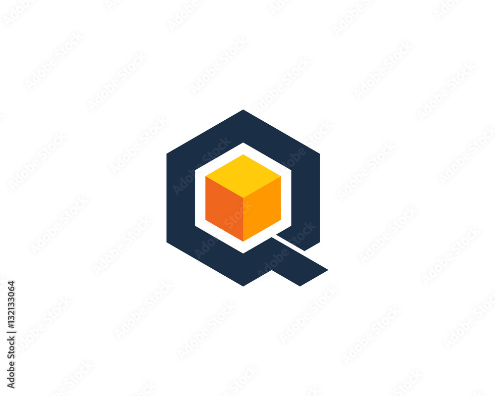 Letter Q Box Cube Logo Design Element Stock Vector | Adobe Stock