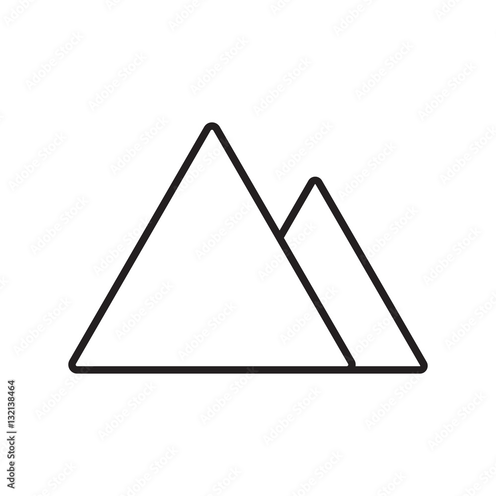 minimal mountain shape two triangles simple vector Stock Vector | Adobe ...