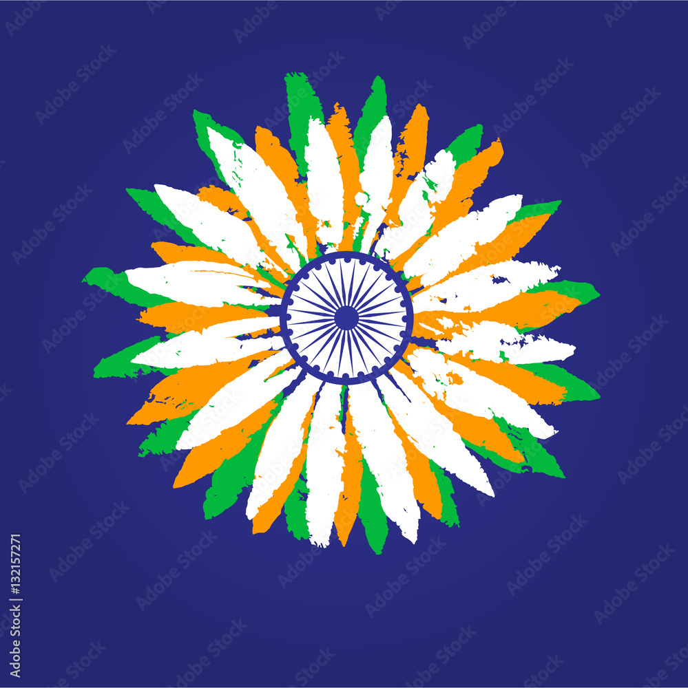 India republic celebration. National holiday poster element ...