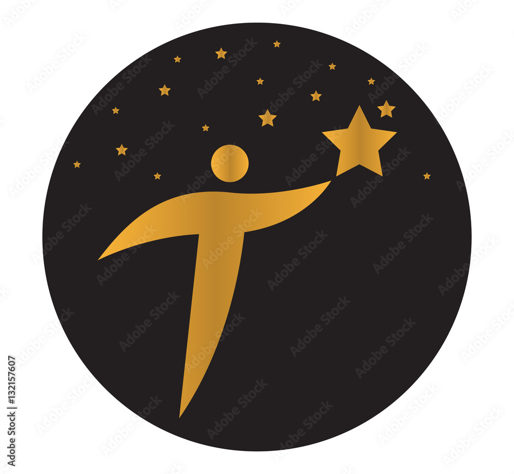 Star Person Concept Design Stock Vector | Adobe Stock
