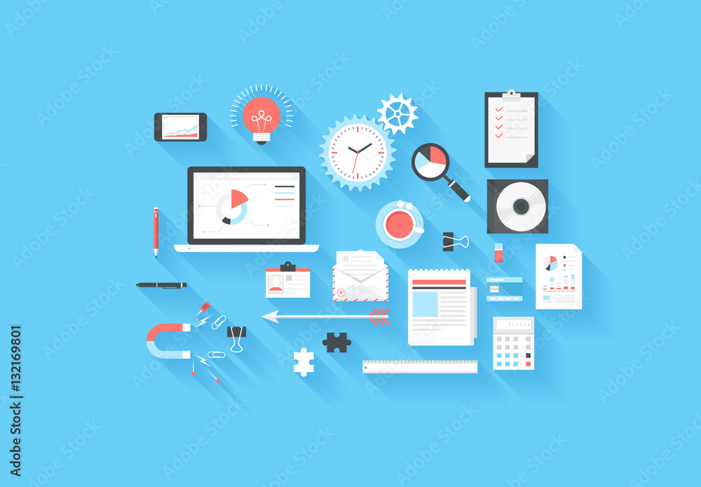 Three-Color Tech Illustration 1 Stock Template | Adobe Stock