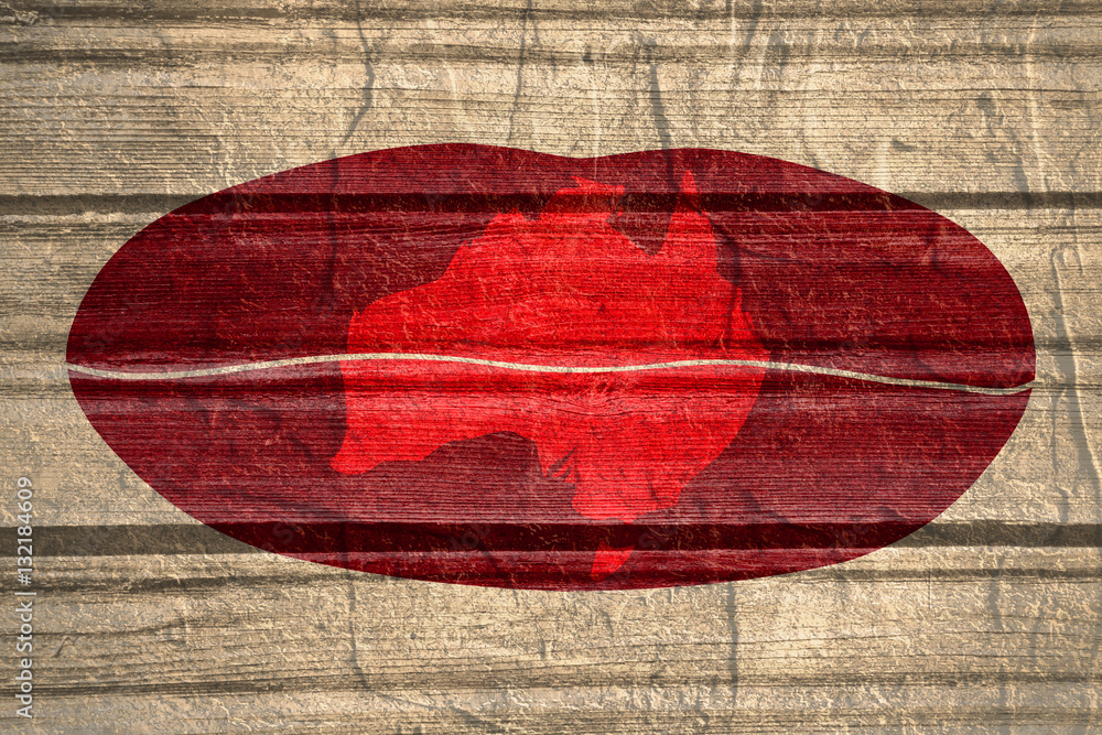 Map of Australia printed on woman lips. Wood texture Stock Illustration ...