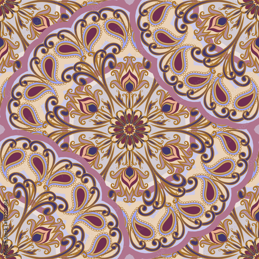 Traditional Eastern pattern of circular graphic elements. Stock Vector ...