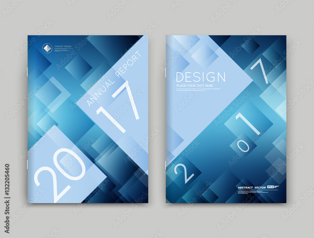 Abstract composition. Text frame surface. Blue a4 brochure cover design ...