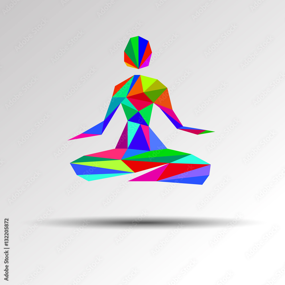 yoga health meditation pose vector girl illustration Stock Vector ...