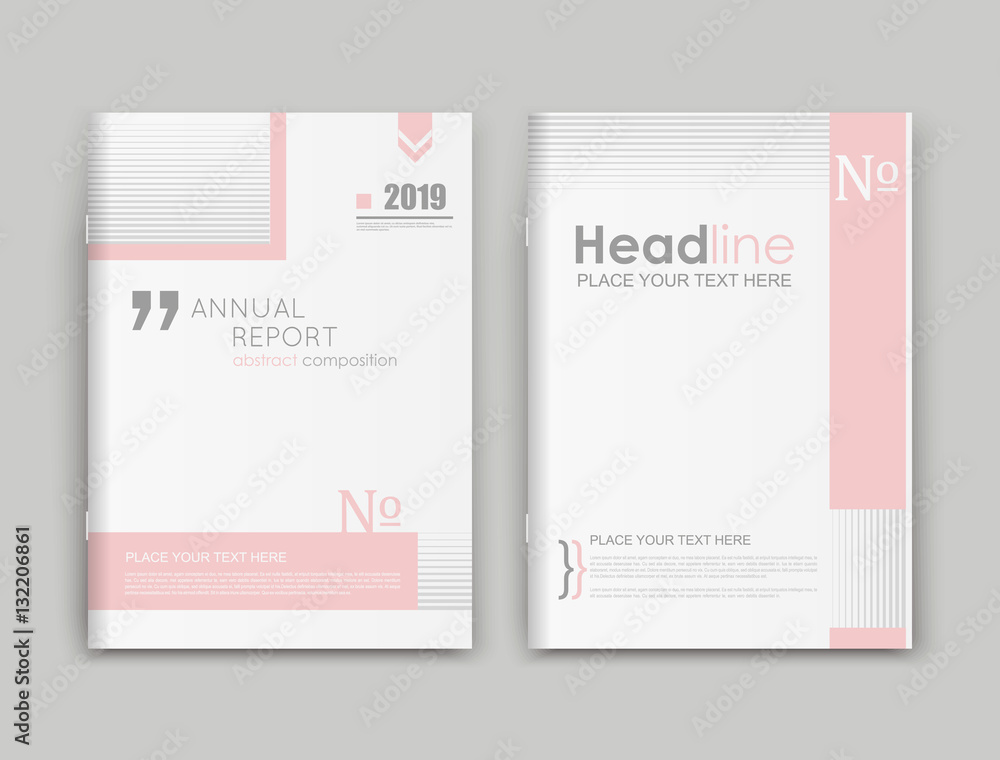 Abstract composition. Text frame surface. White a4 brochure cover ...