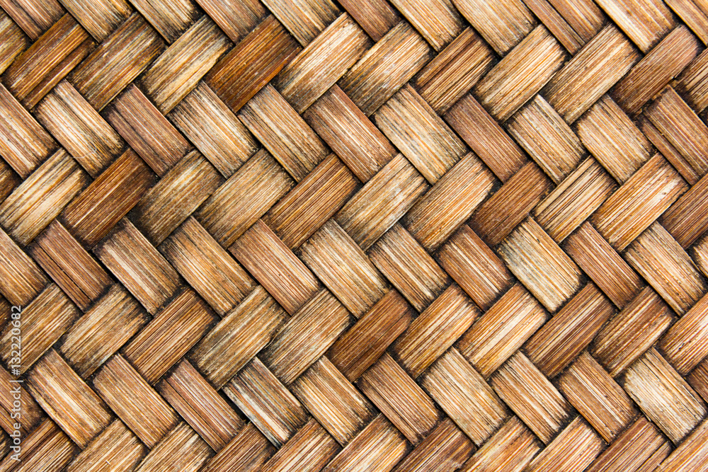 Closed up brown wooden wicker texture background Stock Photo | Adobe Stock
