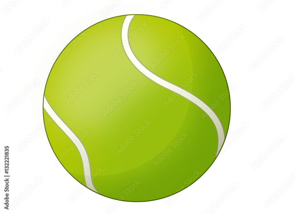 Cartoon tennis ball - isolated - illustration for children Stock ...