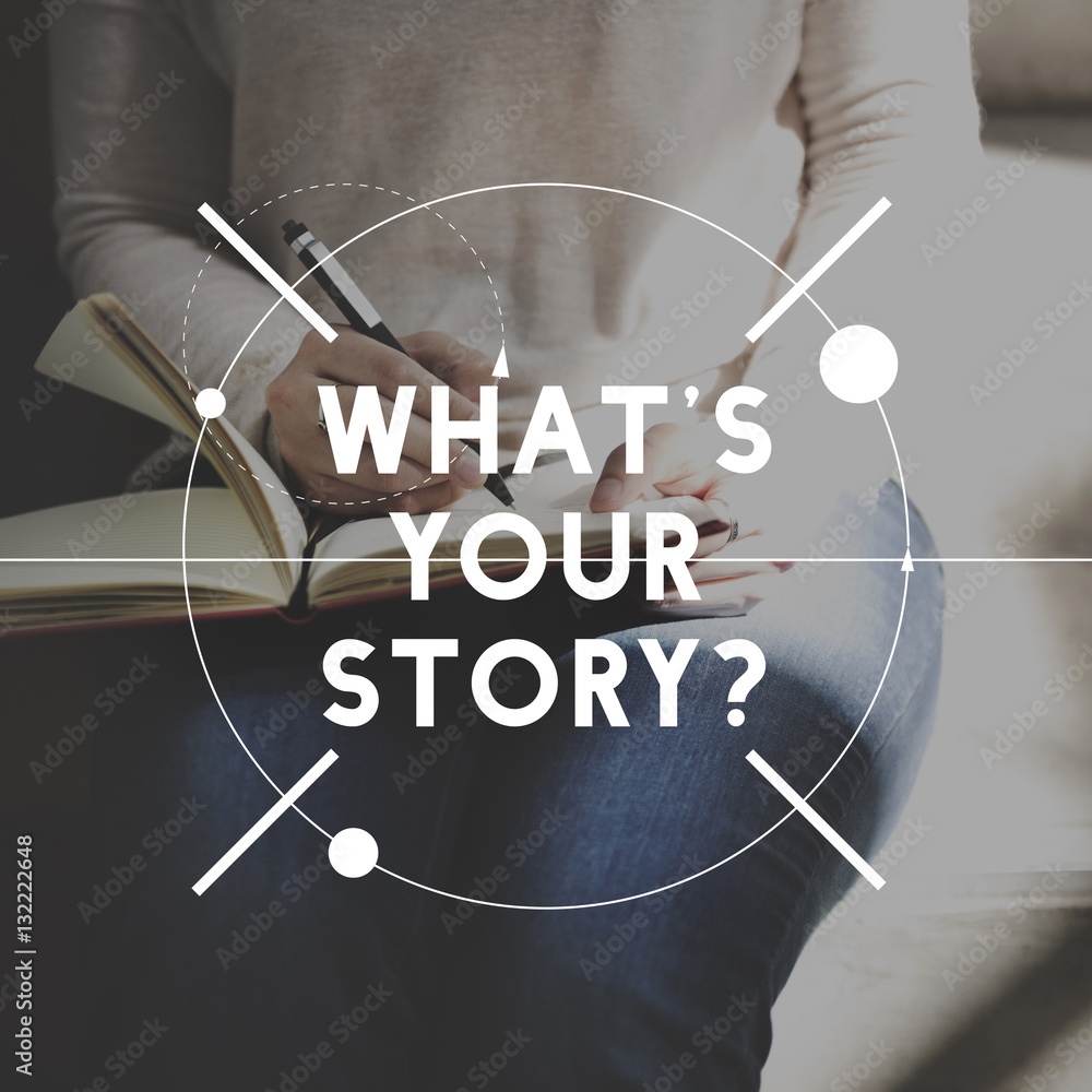 Female Story Writer Sketch Graphic Concept Stock Photo | Adobe Stock