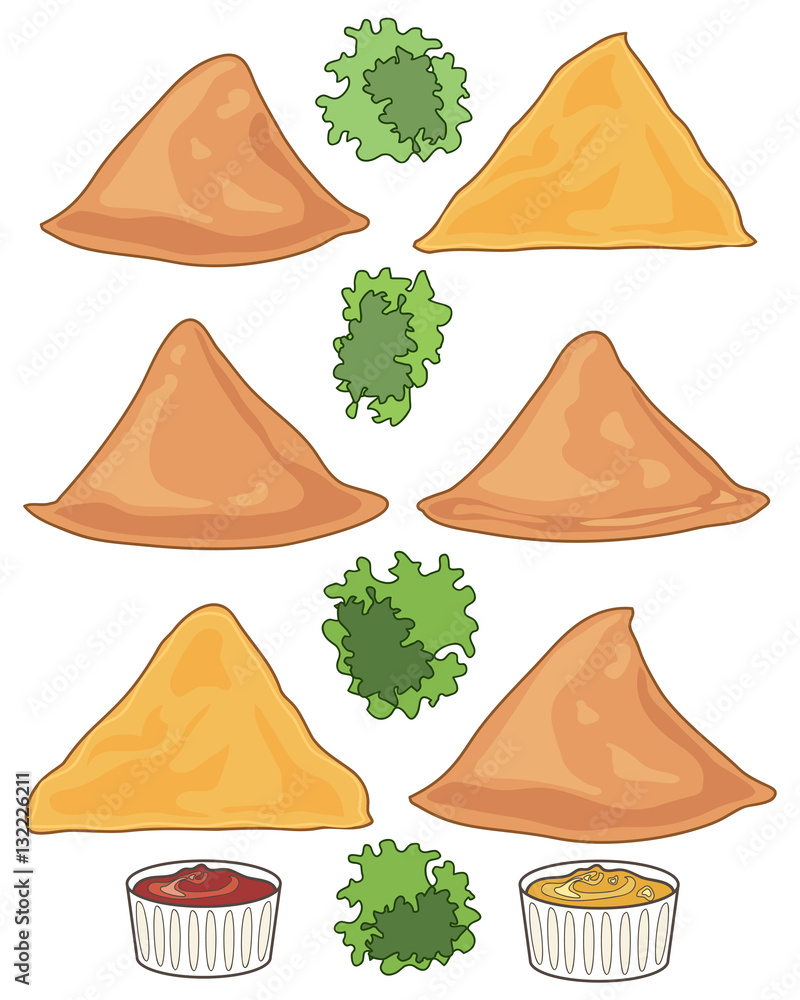 samosa design Stock Vector | Adobe Stock