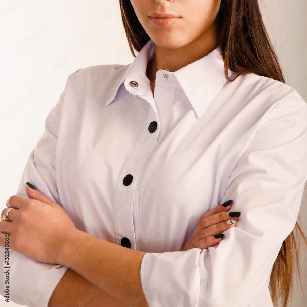 arm crossed - hand gesture (Body language, gestures, psychology) Stock ...