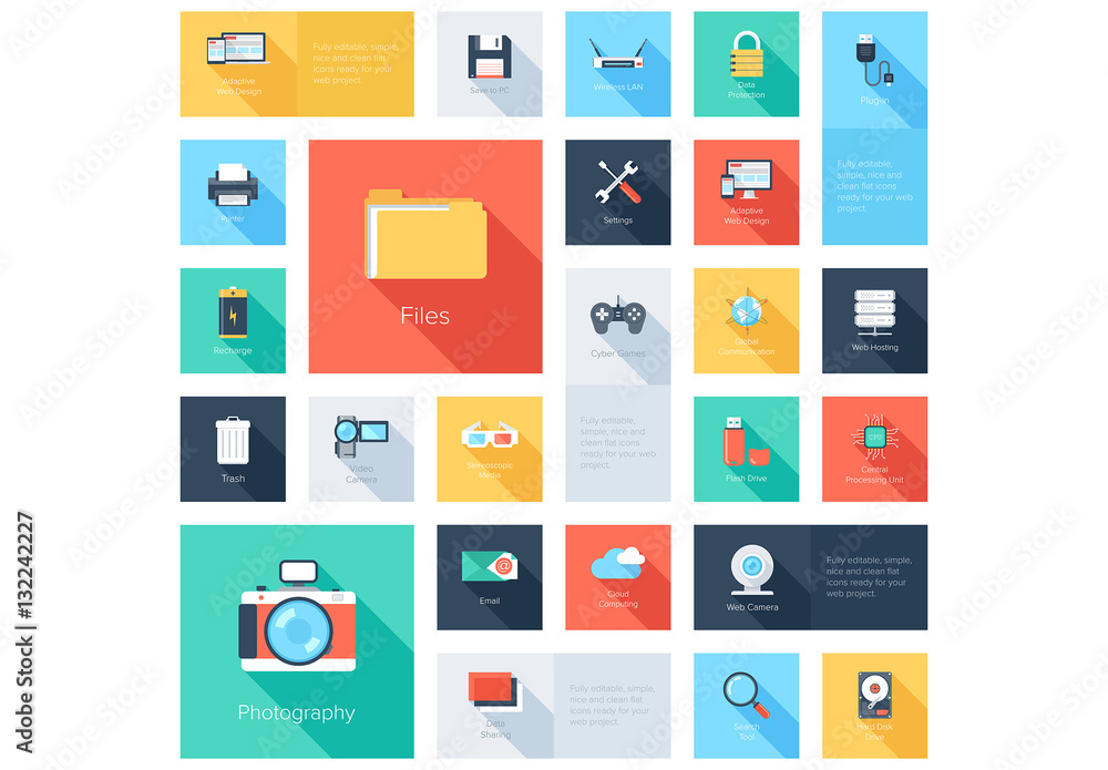 Media and Tech Grid Illustration Stock Template | Adobe Stock