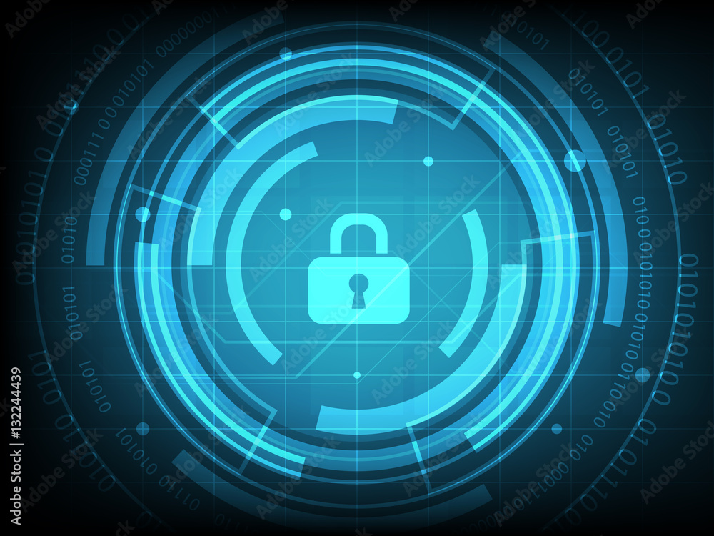 security log key Abstract Circle digital technology background ...