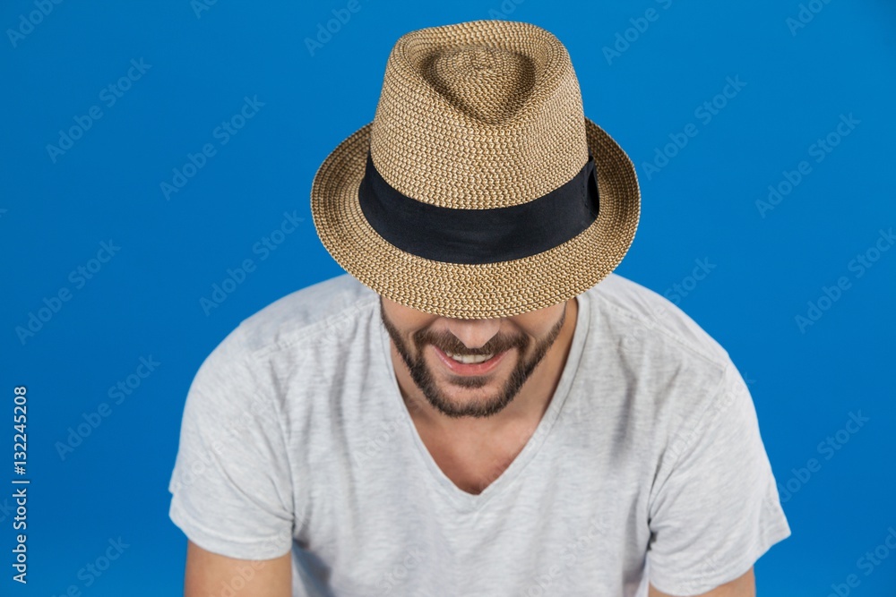 Man in fedora hat Stock Photo | Adobe Stock