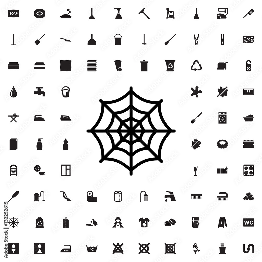 spider web icon illustration Stock Vector | Adobe Stock