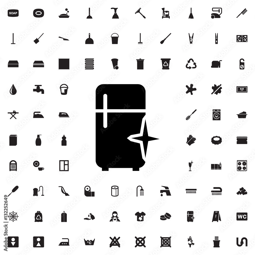 clean fridge icon illustration Stock-Vektorgrafik | Adobe Stock