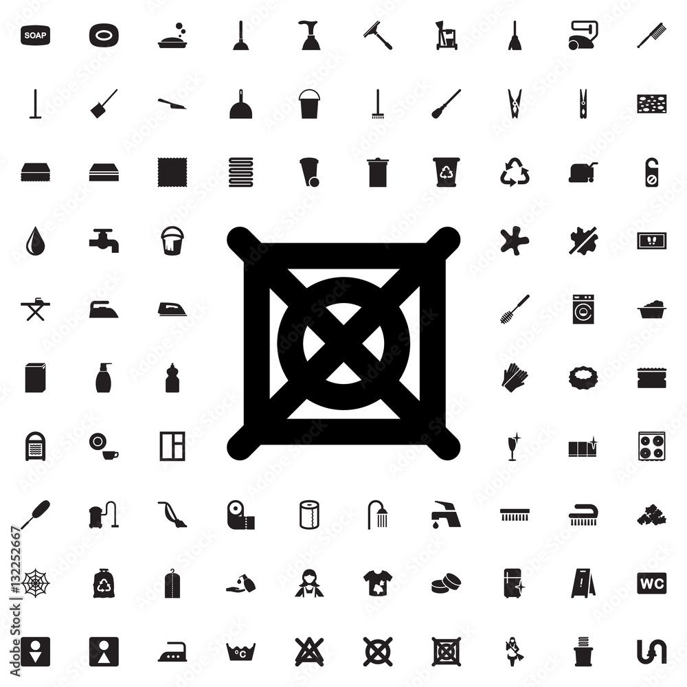 no dry cleaning icon illustration Stock Vector | Adobe Stock