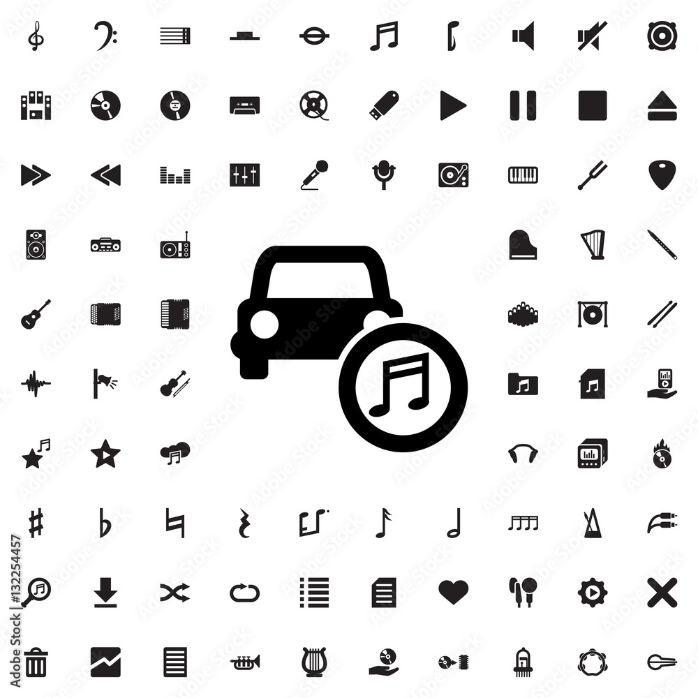 car music icon illustration Stock Vector | Adobe Stock