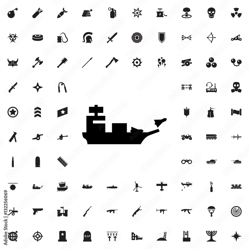 water military icon illustration Stock-Vektorgrafik | Adobe Stock