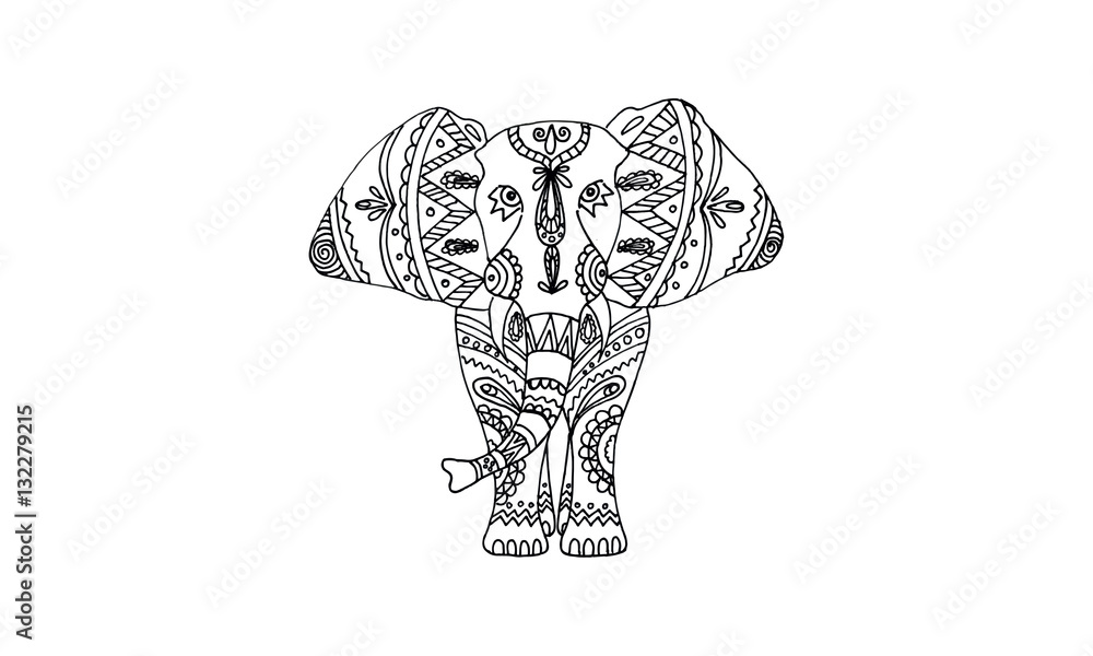 Animal draw for antistress coloring Stock Vector | Adobe Stock