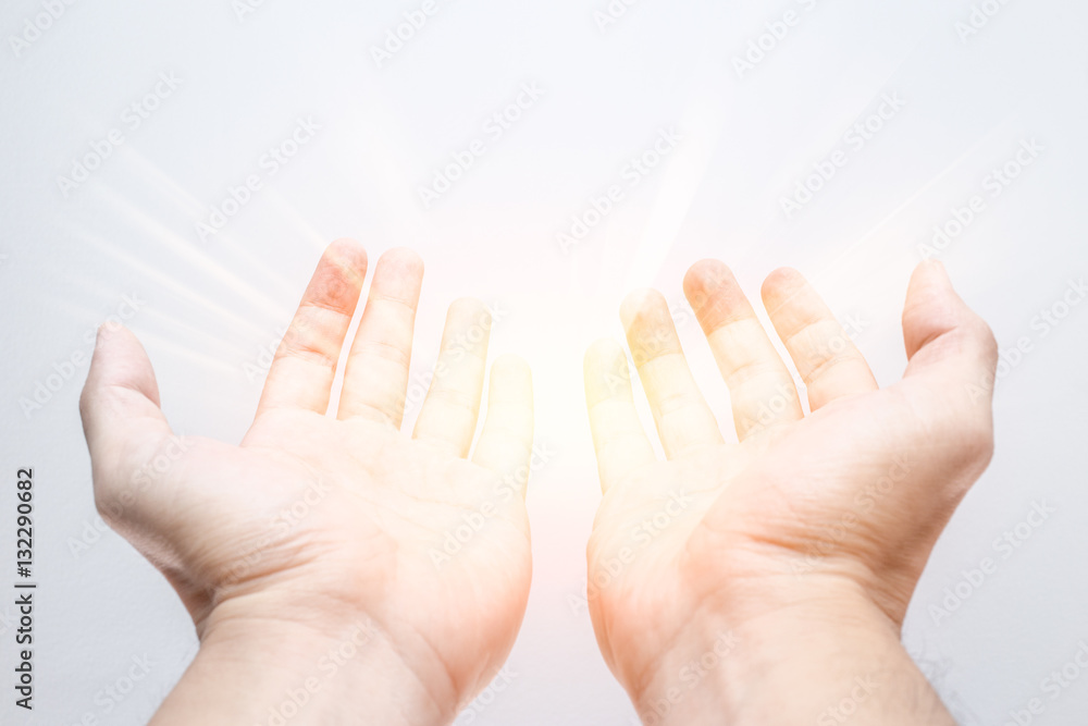 ask god bring a new think in your hand . offer posture open palm two ...