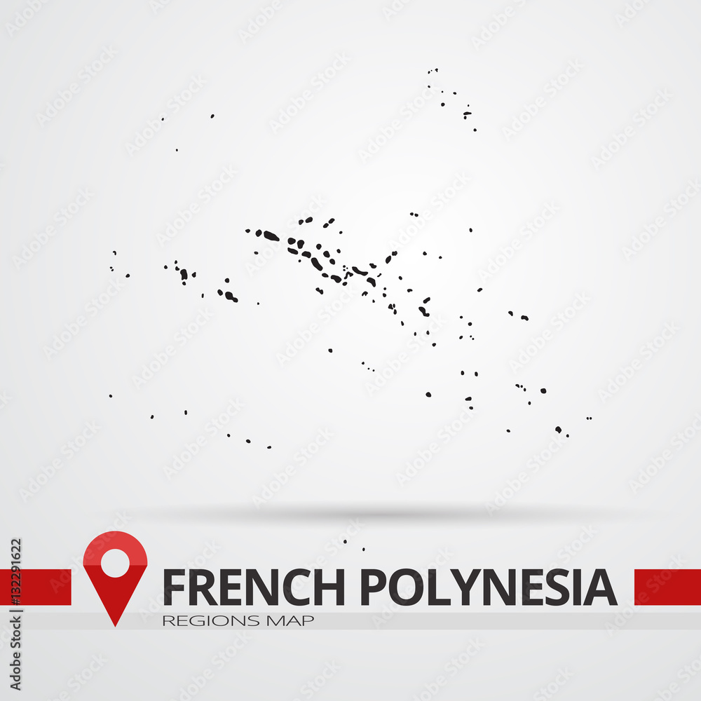 Poster French Polynesia map – Wall Art | UkPosters