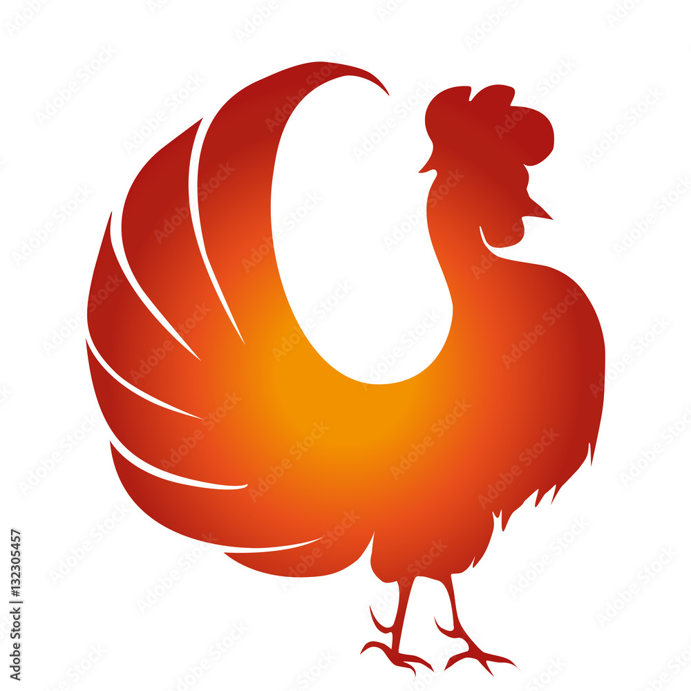 the Chinese calendar, 2017, rooster, chicken, zodiac, chicken, gold ...
